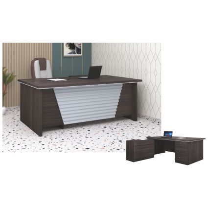 DOT- 04 Office Table with Runner & Fix Pedestal - Smartwood Furniture